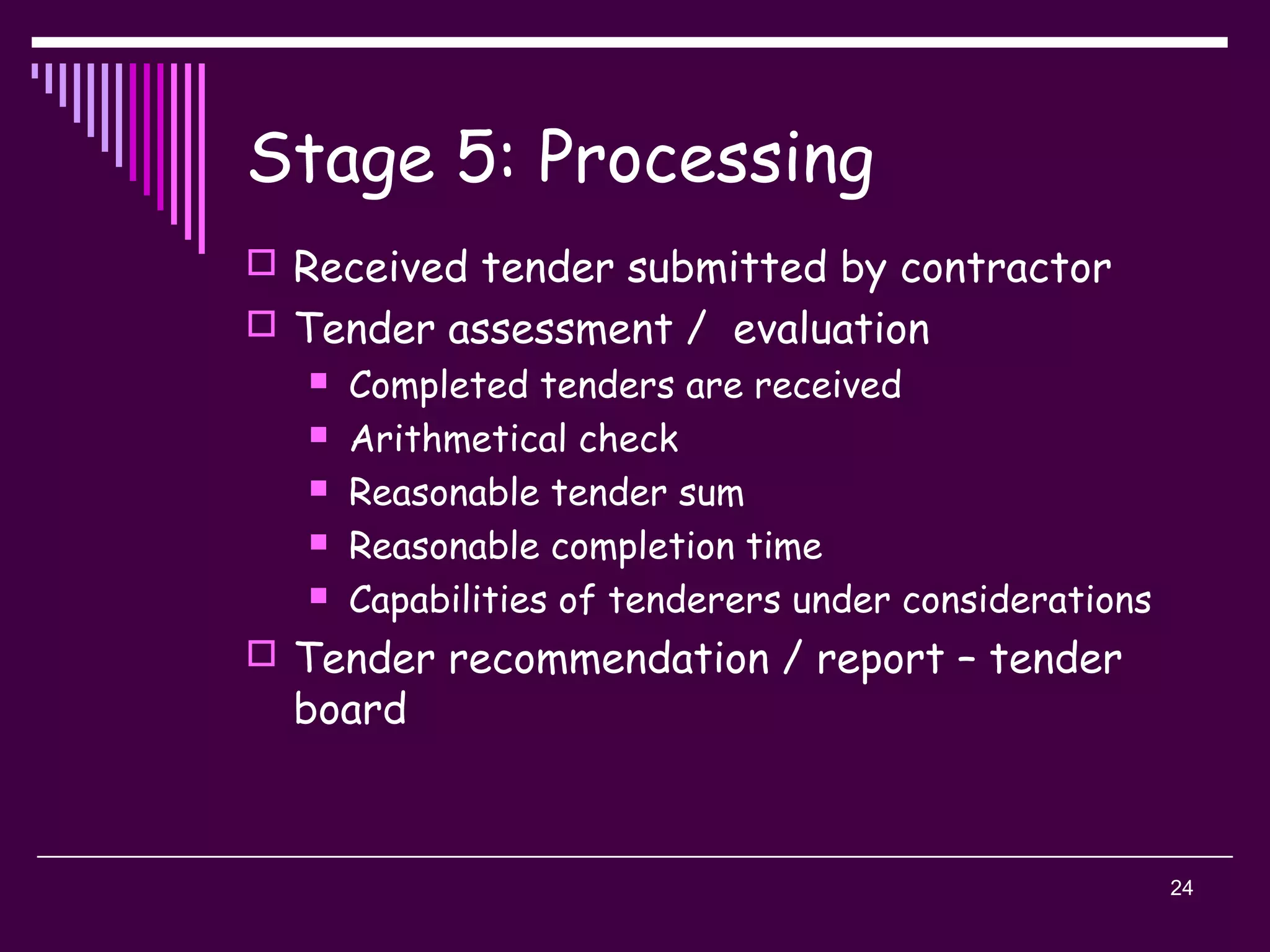 Lecture 2 tender process n documentation | PPT