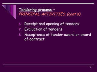 Lecture 2 tender process n documentation | PPT