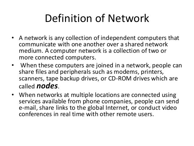Lecture 2 types of network