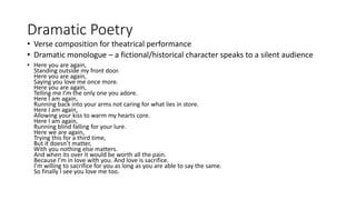 Lecture 2 – Types of Poetry.pptxwwggrwgewe | PPTX | Poetry | Books and ...