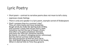 Lecture 2 – Types of Poetry.pptxwwggrwgewe | PPTX