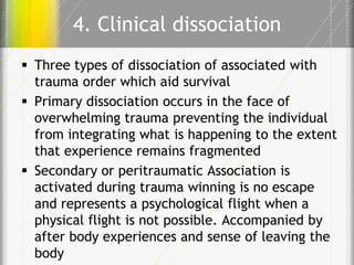 Lecture 2 understanding the role of dissociation and attachment | PPTX