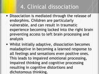 Lecture 2 understanding the role of dissociation and attachment | PPTX