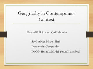 Lecture 2 unit 1 Geography in contemporary context.pptx