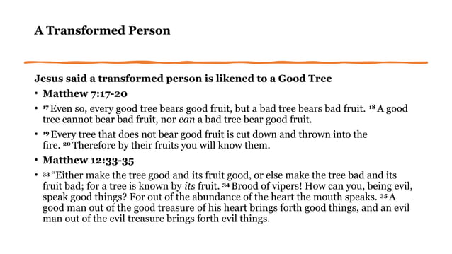 THE TRANSFORMED PERSON.pptx for students | PPT