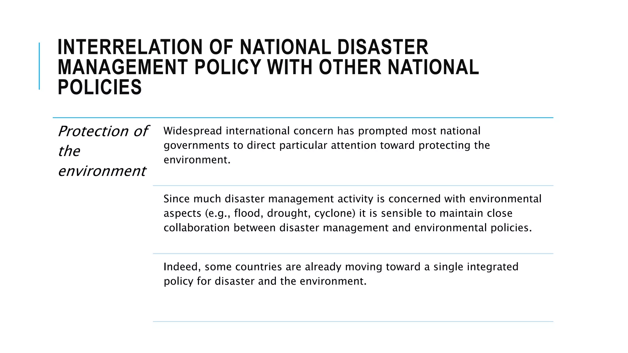 National Disaster management Policy | PPTX