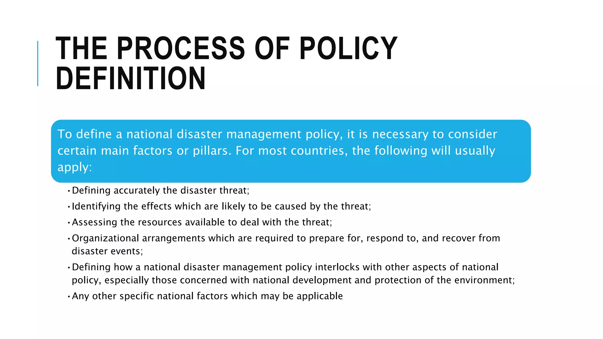 National Disaster management Policy | PPTX