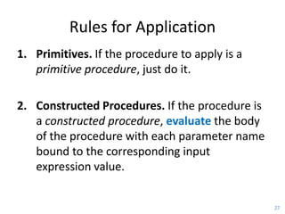 Lecture 3: Rules of Evaluation | PPTX