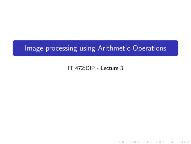 Image Processing 2 | PPT
