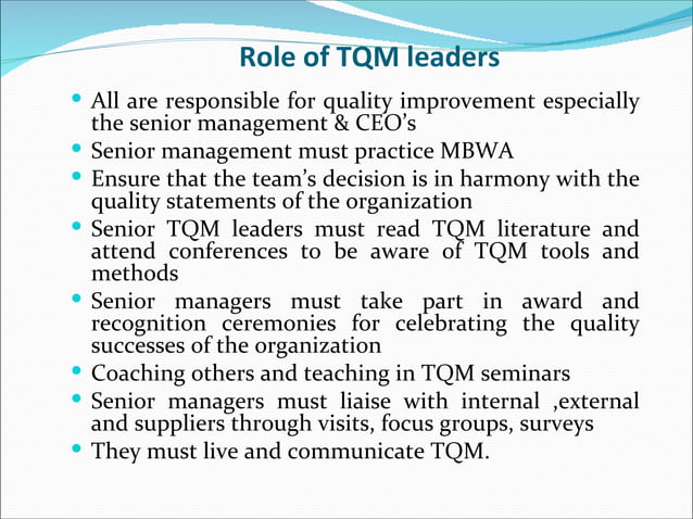 Lecture of TQM | PPT | Business Operations | Business