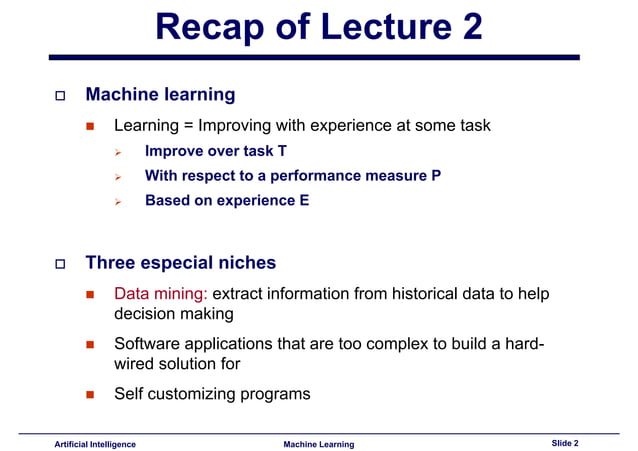 Lecture3 - Machine Learning | PDF