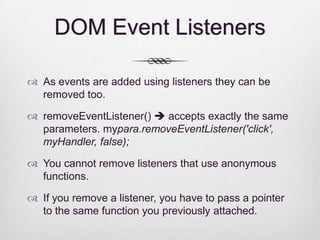 DOM and Events | PPT