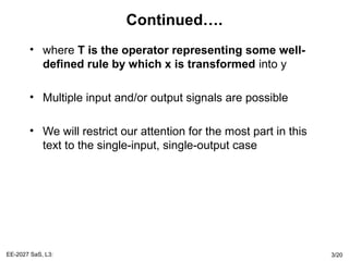 Lecture3 Signal and Systems | PPT