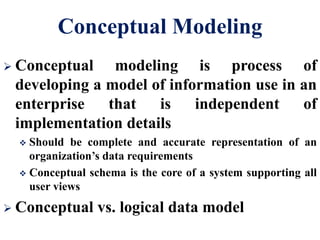 Database systems - Chapter 2 (Remaining) | PPTX