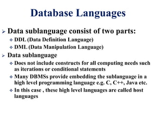Database systems - Chapter 2 (Remaining) | PPTX