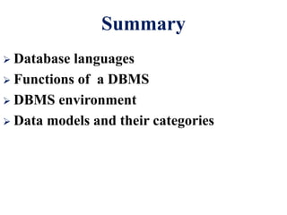 Database systems - Chapter 2 (Remaining) | PPTX