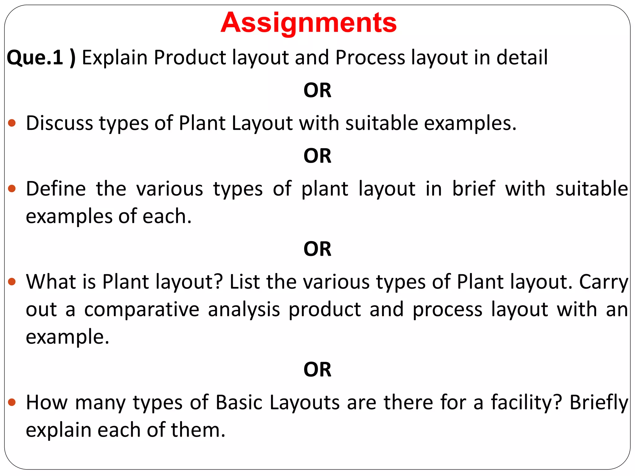 Facility Capacity & Layout Planning | PPTX
