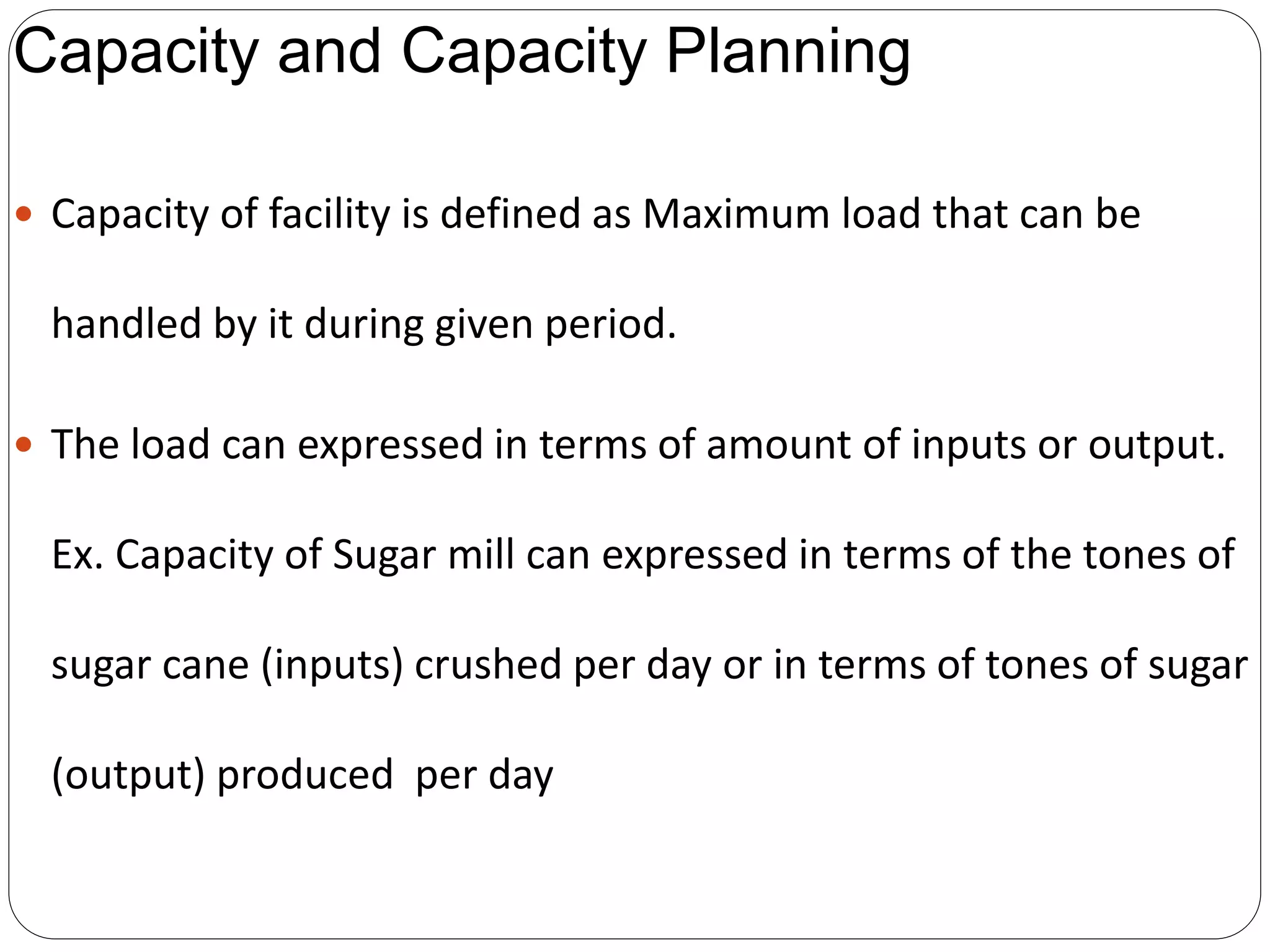 Facility Capacity & Layout Planning | PPTX