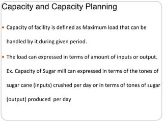 Facility Capacity & Layout Planning | PPTX
