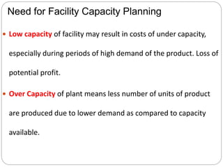 Facility Capacity & Layout Planning | PPTX