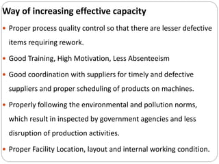 Facility Capacity & Layout Planning | PPTX
