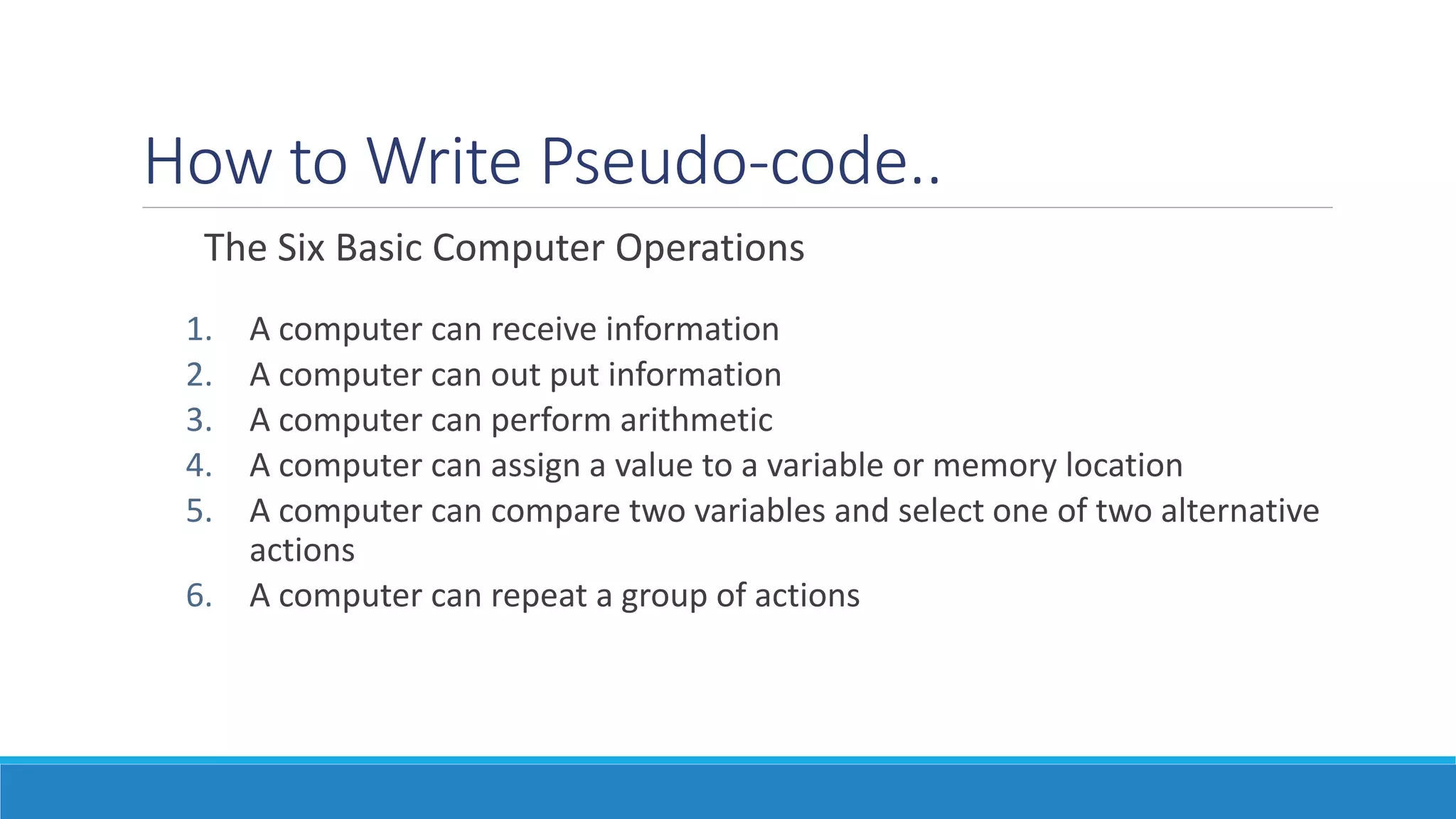 Pseudocode | PPTX