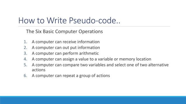 Pseudocode | PPTX