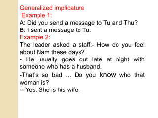 Lecture 3 implicature | PPTX