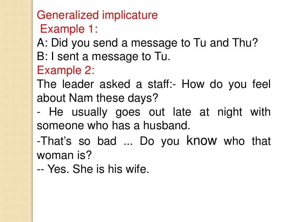 Lecture 3 implicature