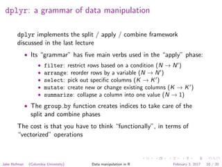Modeling Social Data, Lecture 3: Data manipulation in R | PPT