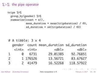 Modeling Social Data, Lecture 3: Data manipulation in R | PPT