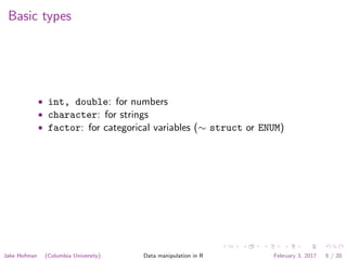 Modeling Social Data, Lecture 3: Data manipulation in R | PPT