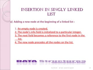 linked list | PPT | Programming Languages | Computing