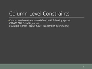 Oracle SQL Fundamentals - Lecture 3 | PPT