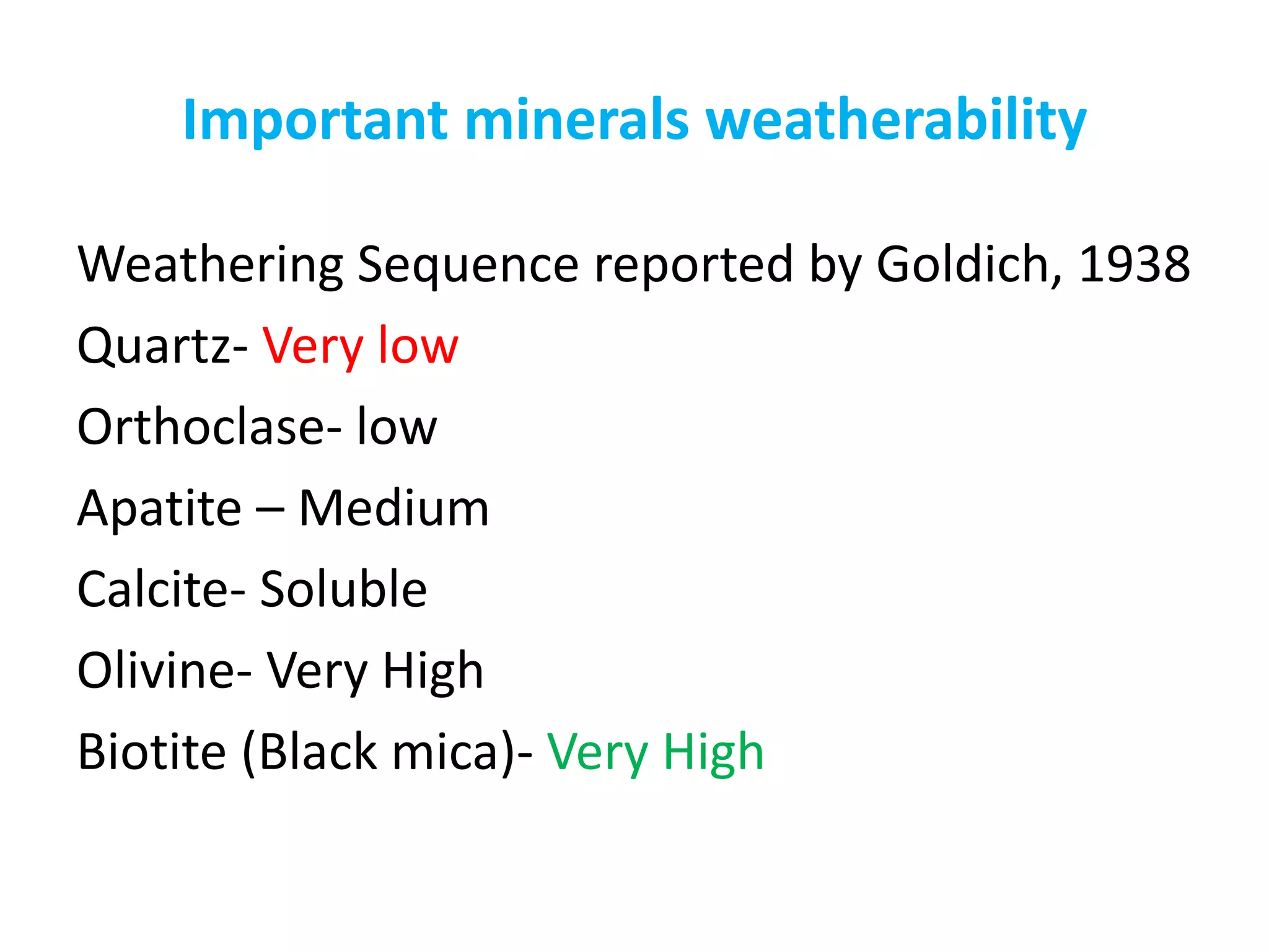 weathering of Rocks and minerals | PPTX
