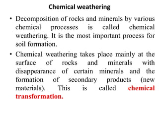 weathering of Rocks and minerals | PPTX
