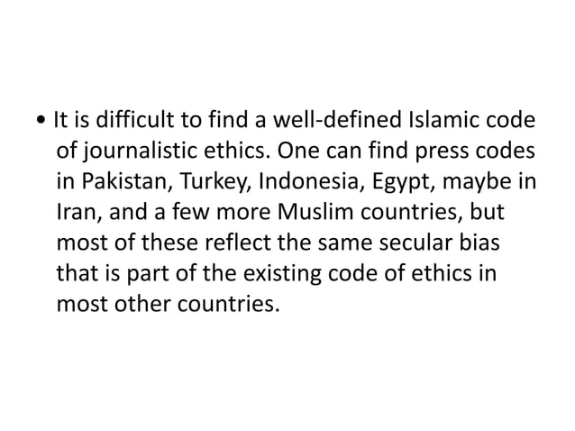 Islamic Code of Ethics | PPTX