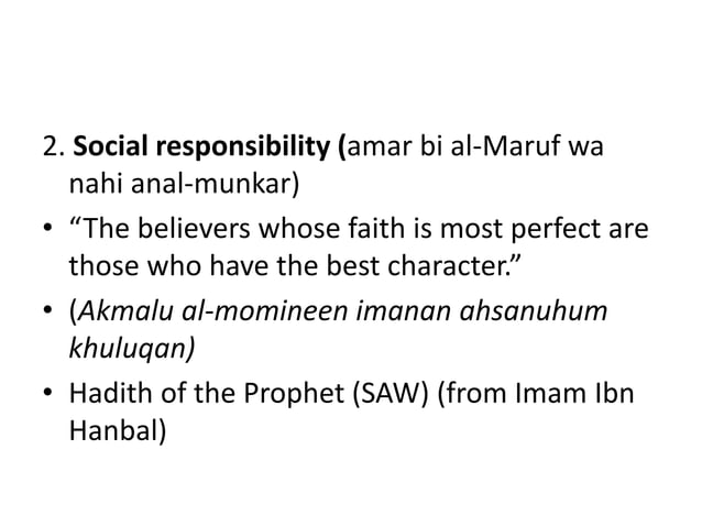 Islamic Code of Ethics | PPTX