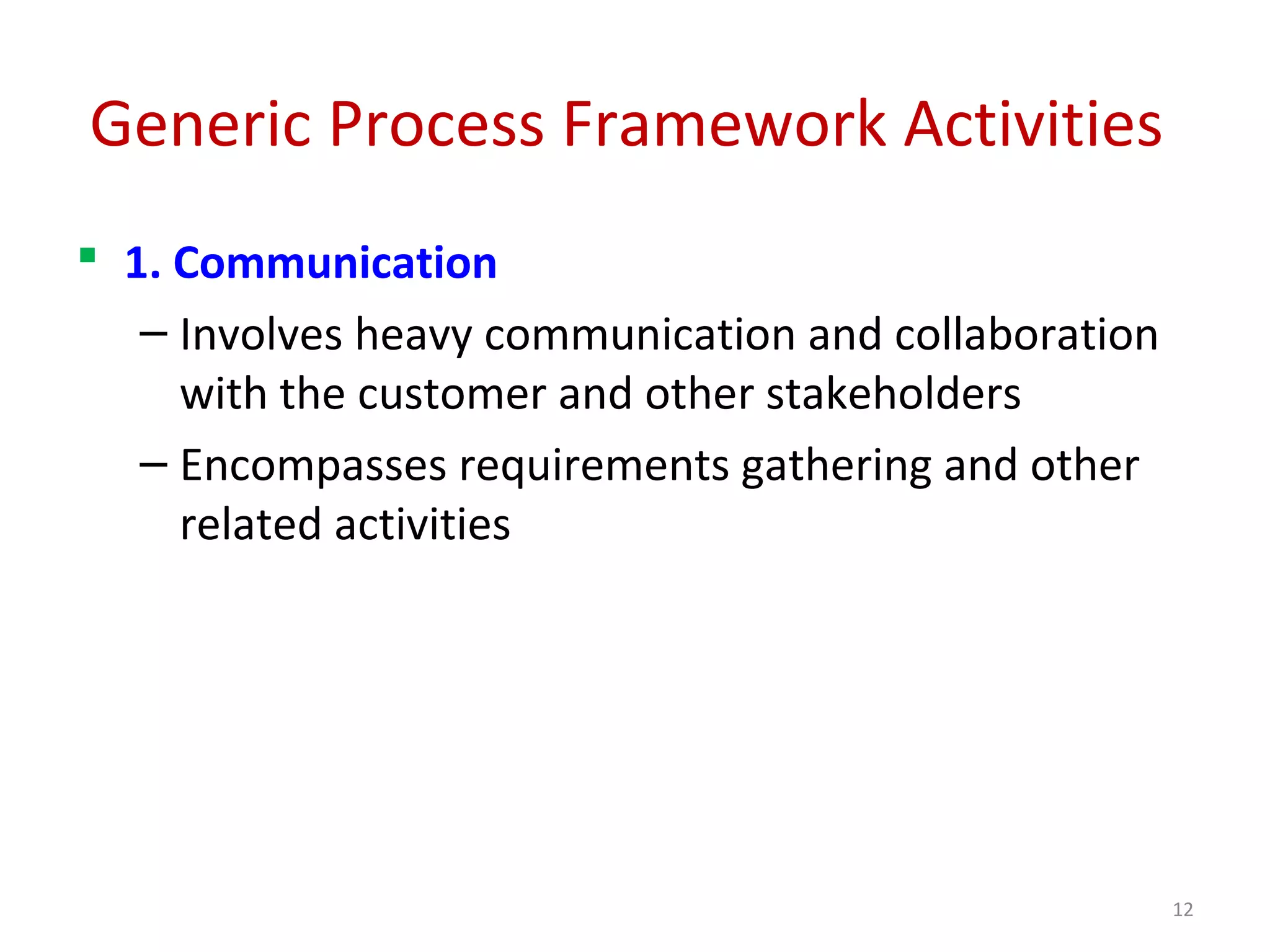 Software Engineering (Software Process: A Generic View) | PPT