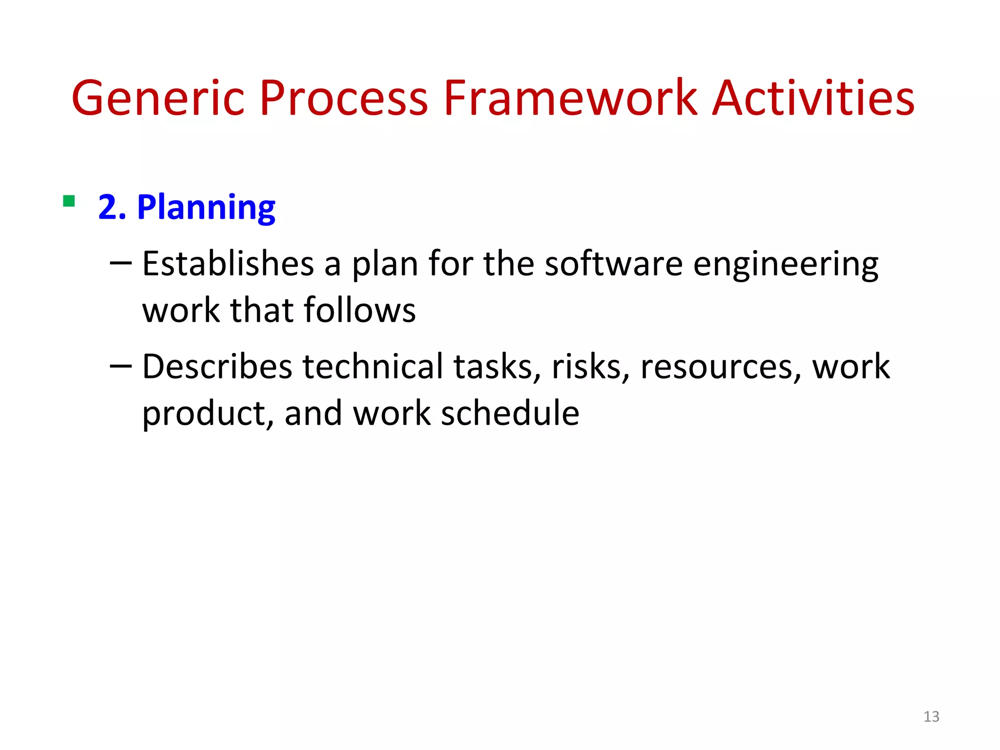 Software Engineering (Software Process: A Generic View) | PPT