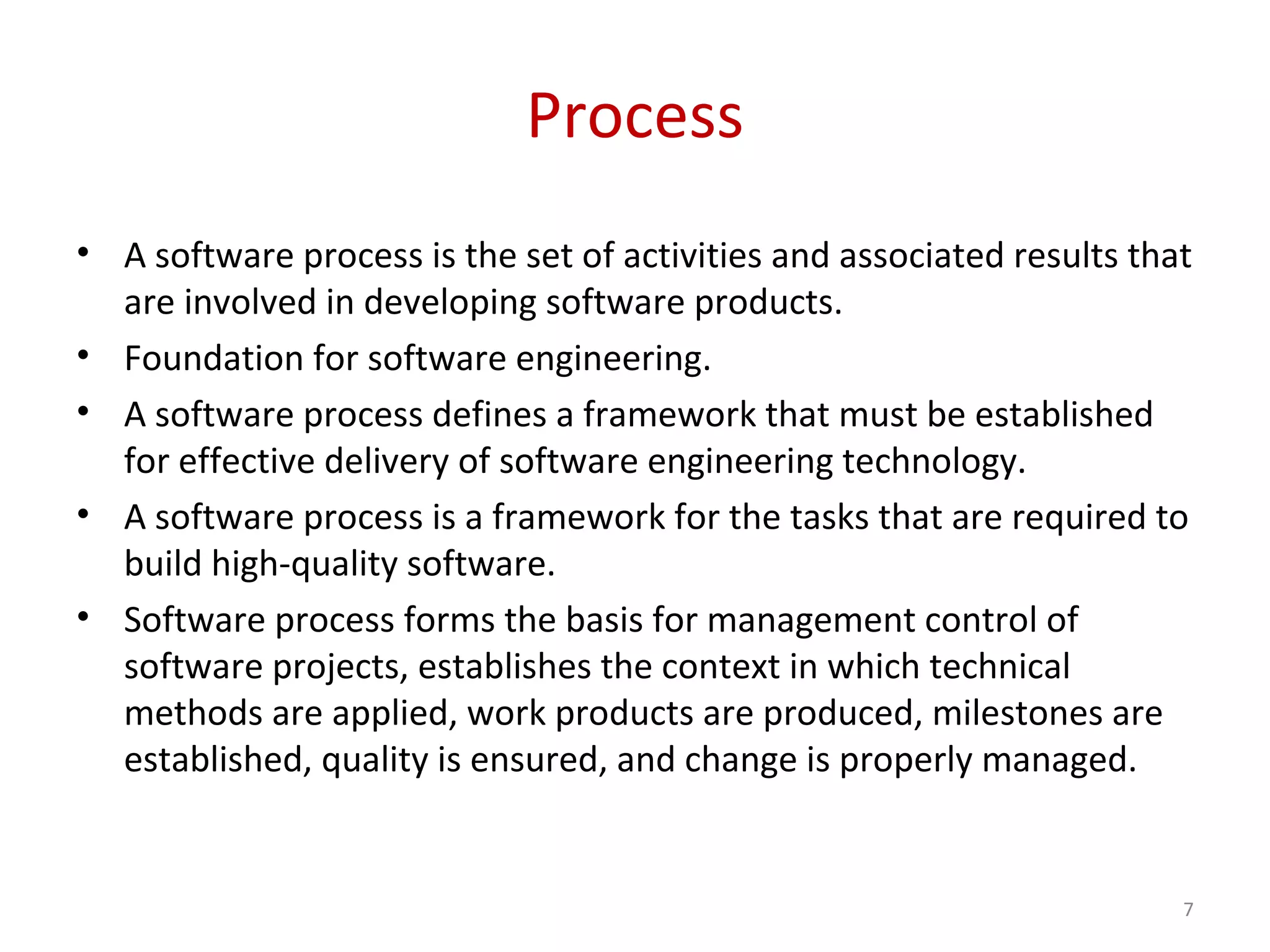 Software Engineering (Software Process: A Generic View) | PPT