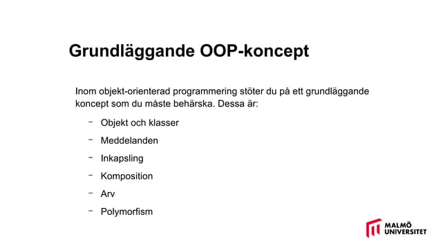 Introduktion Till Uml Ooad And Oop Del 2 Ppt