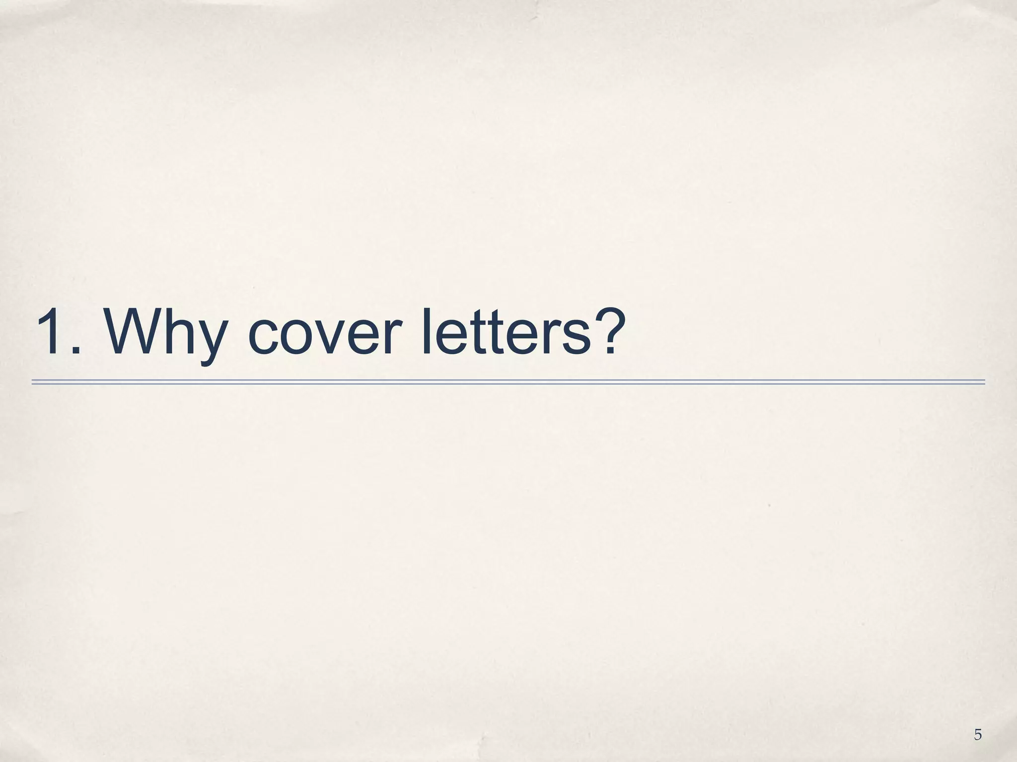 Lecture 3.1 how to write a cover letter student notes | PPT | Resume ...