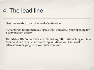 Lecture 3.1 how to write a cover letter student notes | PPT | Resume ...