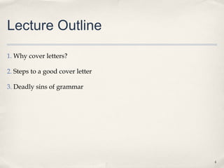 Lecture 3.1 how to write a cover letter student notes | PPT | Resume ...