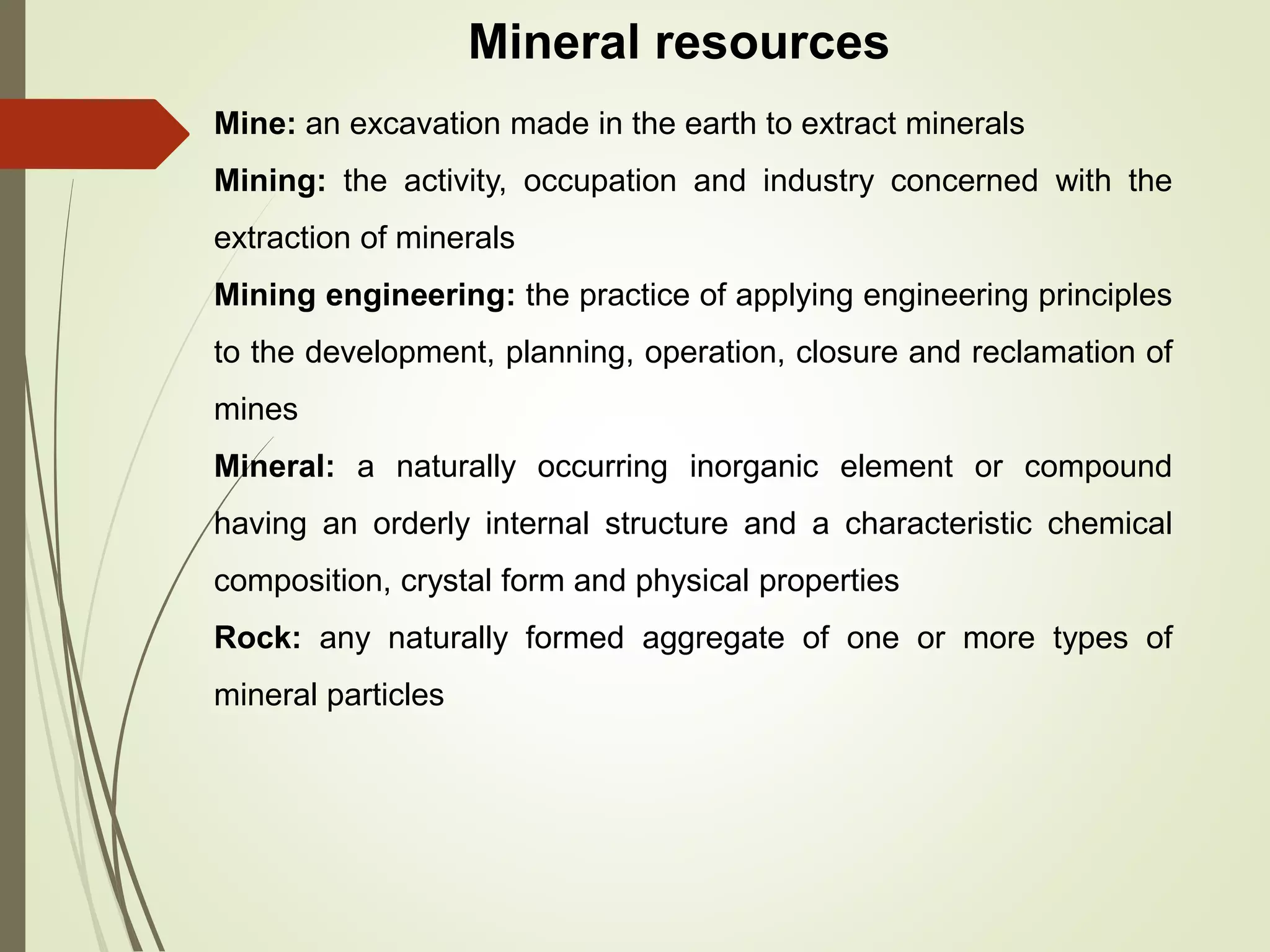 Lecture 3 1ppt Mineral Resources | PPT