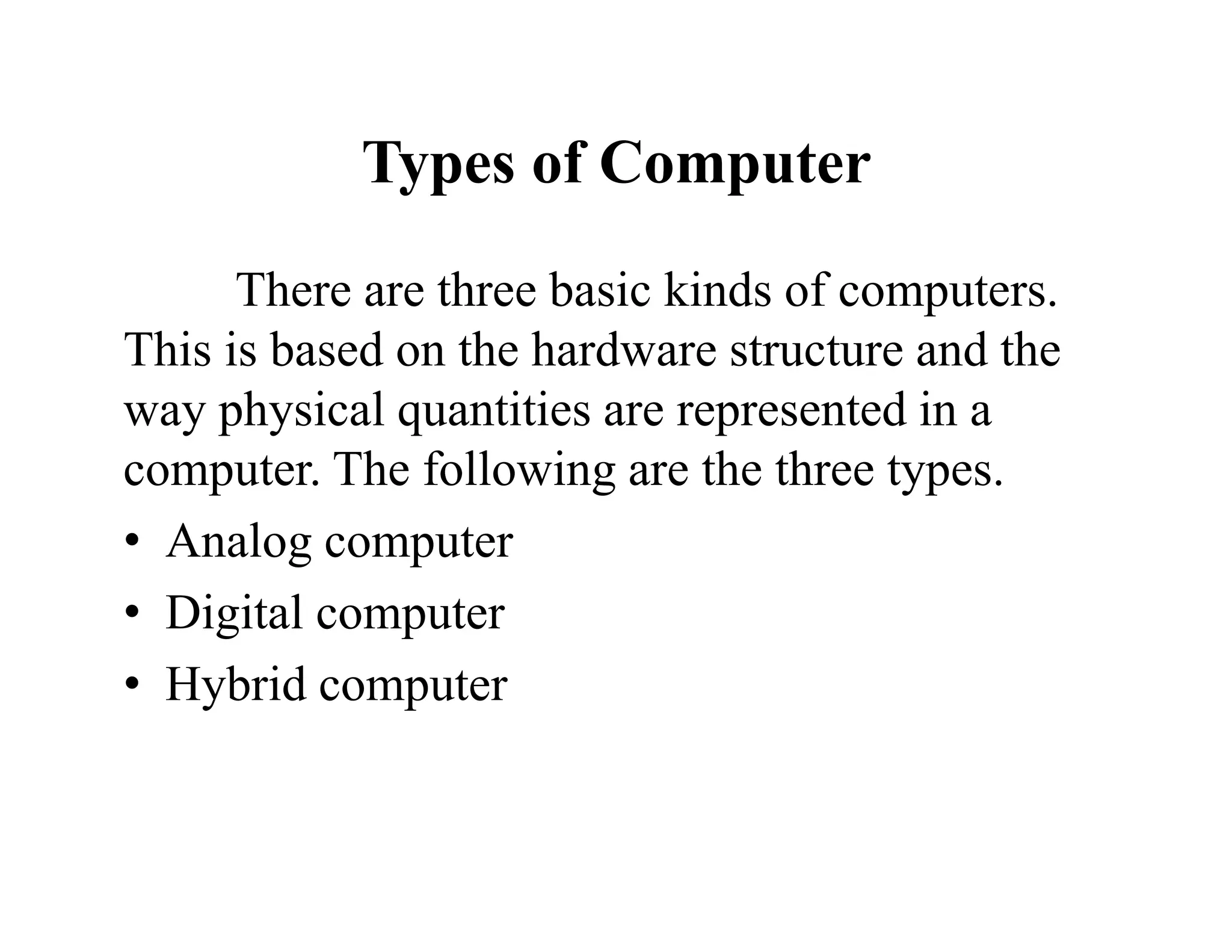 Types of Computer | PPT