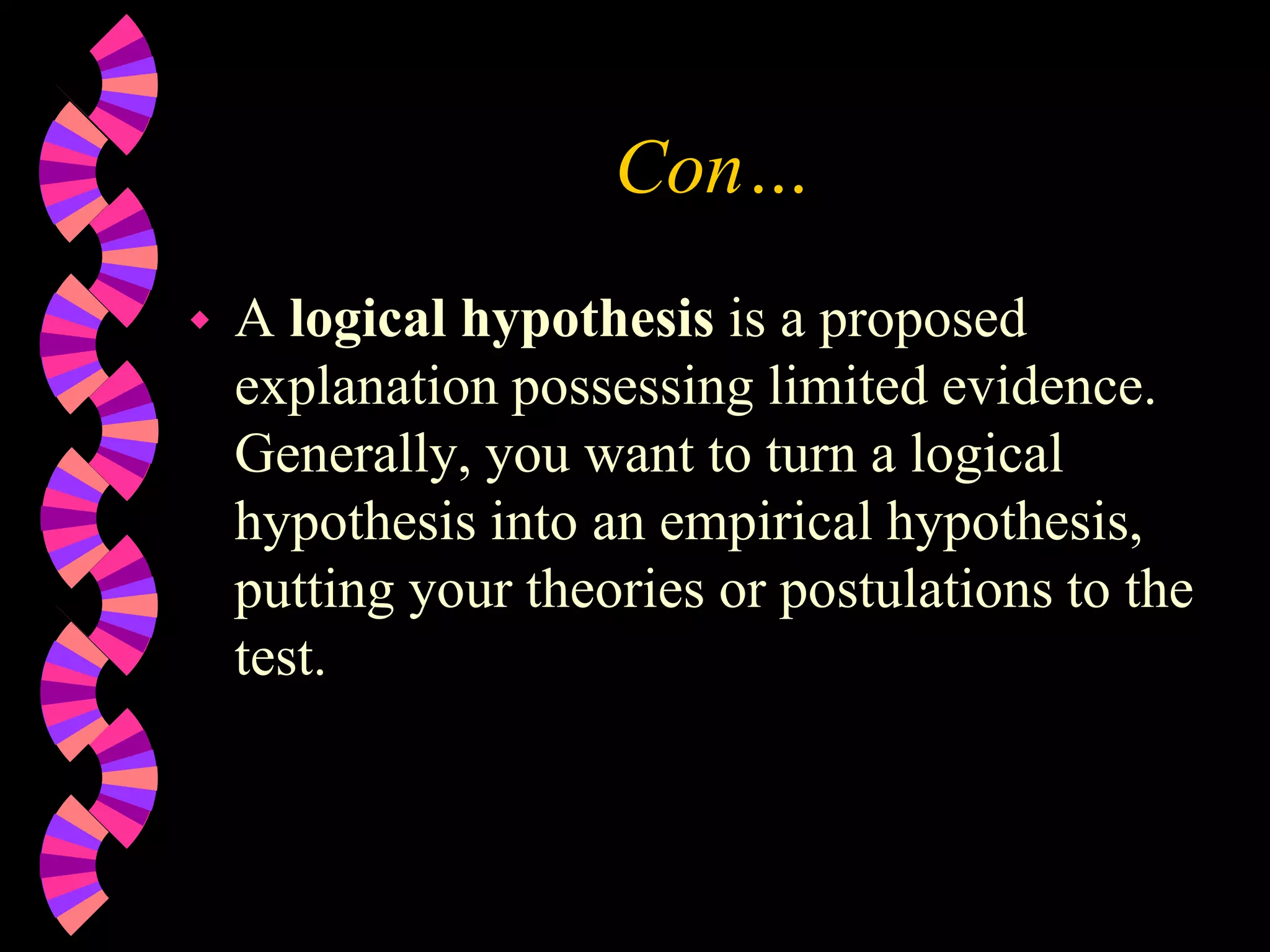 VARIABLES AND HYPOTHESES | PPTX