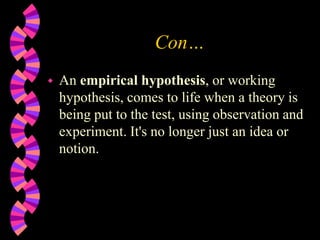 VARIABLES AND HYPOTHESES | PPTX