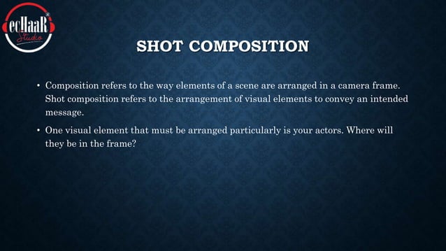 Cinematography | Film Production | PPTX